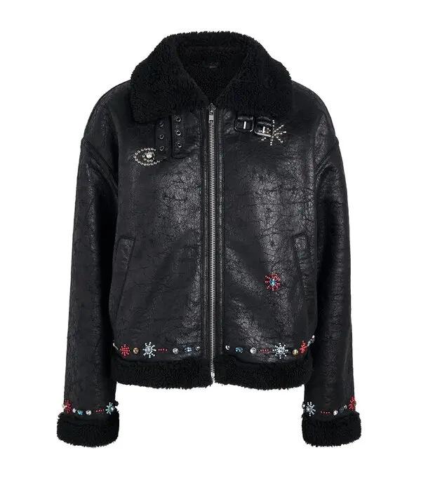 MOTHER Beaded Strappy Brrly Jacket