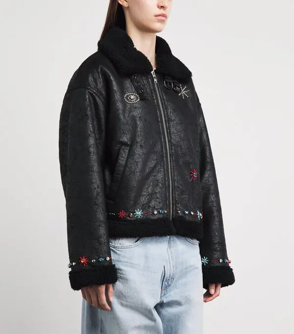 MOTHER Beaded Strappy Brrly Jacket
