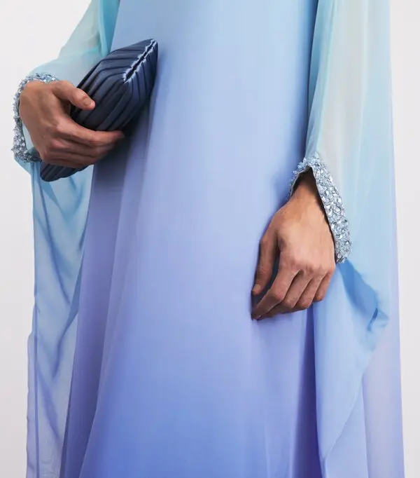 Pamella Roland Chiffon Embellished Gown