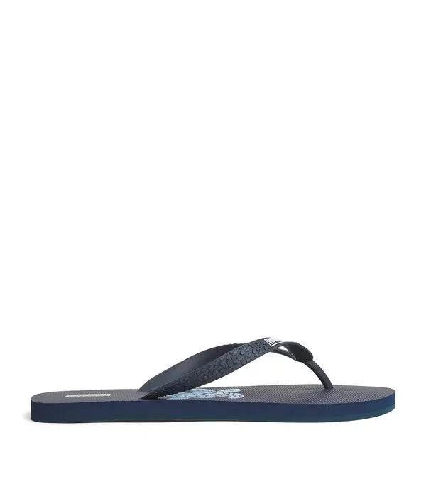 Vilebrequin Turtle Motif Flip Flops - Blue