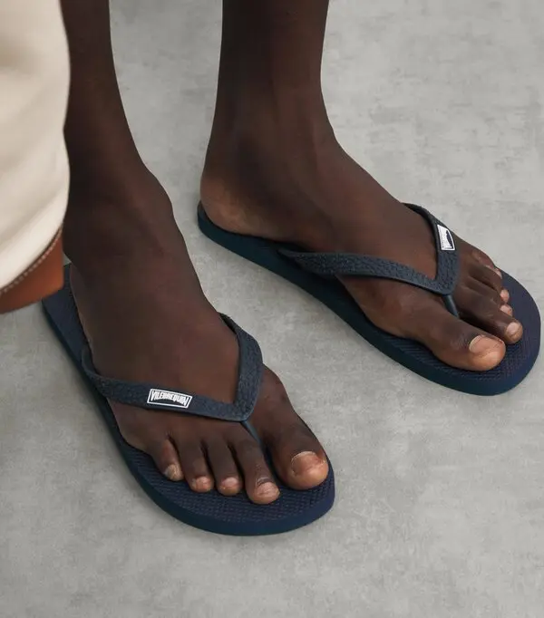 Vilebrequin Turtle Motif Flip Flops - Blue