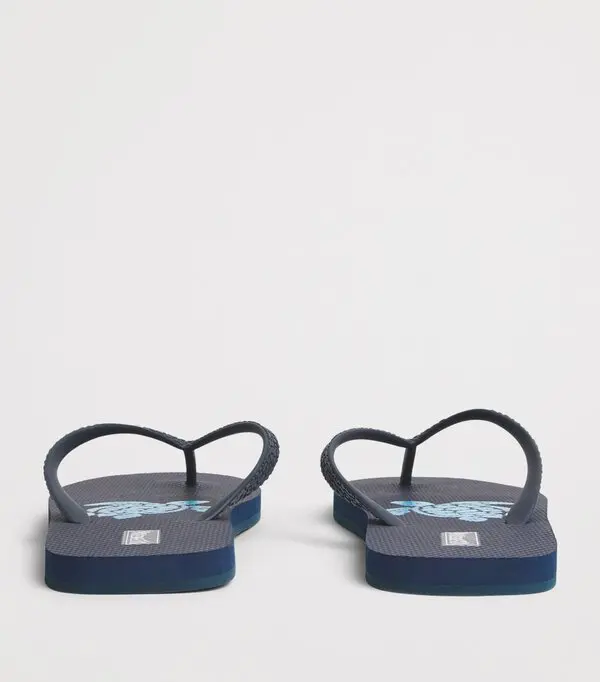 Vilebrequin Turtle Motif Flip Flops - Blue