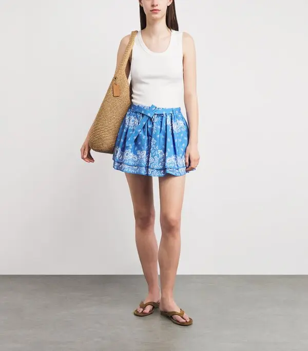 Maje Paisley Print Mini Skirt