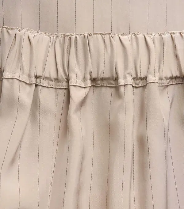 LIBEROWE Pinstripe Palazzo Trousers - Beige