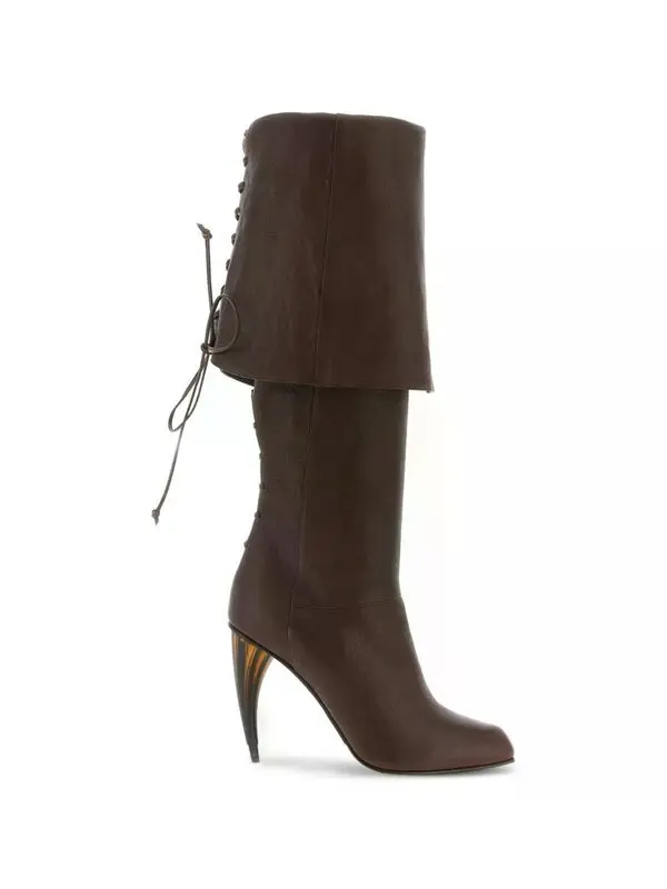 Alexander McQueen Horn-heel Knee-high Boots