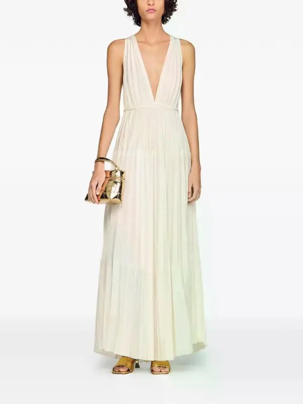 Sandro V-neck Maxi Dress