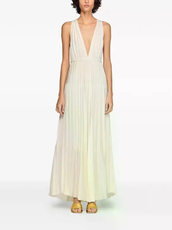 Sandro V-neck Maxi Dress