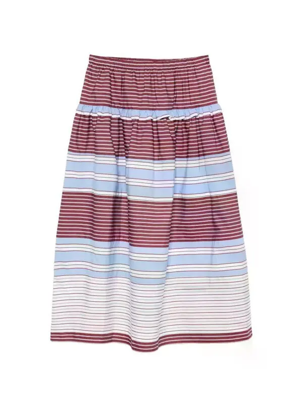 Sandro Striped A-line Maxi Skirt
