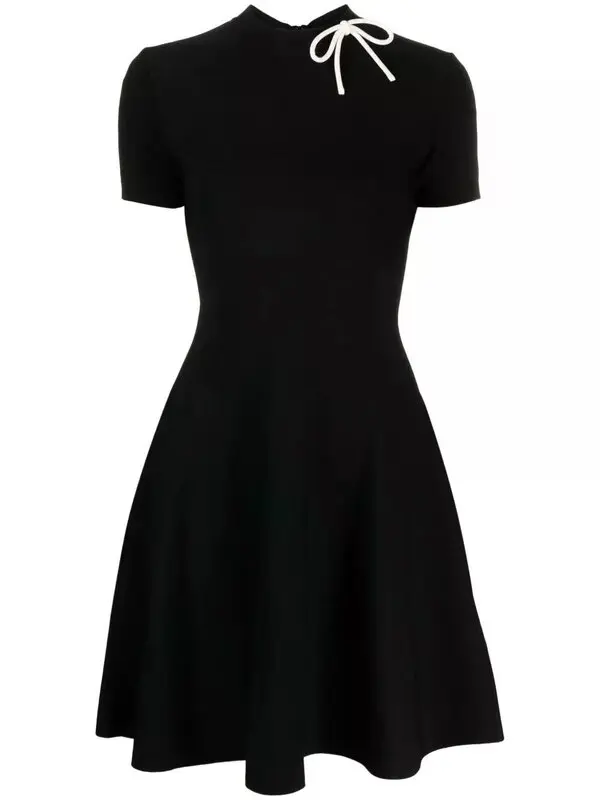 Valentino Garavani Bow-embellished Knit Minidress