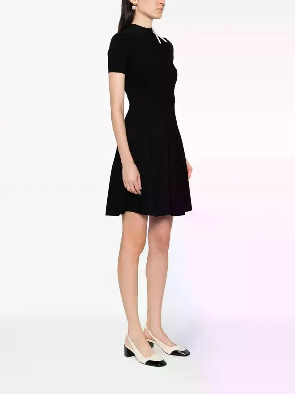 Valentino Garavani Bow-embellished Knit Minidress