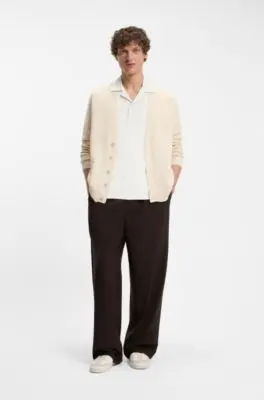 BOSS By Beckham Relaxed-fit Shirt In Fluid Fabric