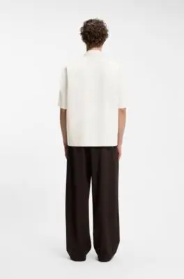 BOSS By Beckham Relaxed-fit Shirt In Fluid Fabric