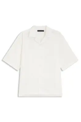 BOSS By Beckham Relaxed-fit Shirt In Fluid Fabric