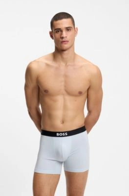 BOSS One Three-pack Of Logo-waistband Boxer Briefs - Assorted Pre Pack