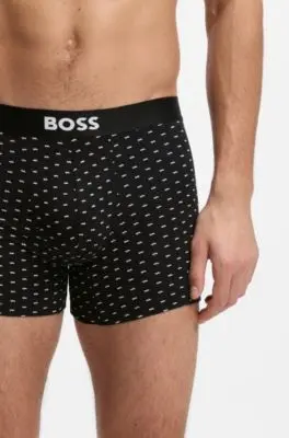 BOSS Three-pack Of Stretch-cotton Boxer Briefs - Light Beige