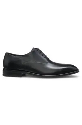 BOSS Leather Oxford Shoes With Perforated Detailing
