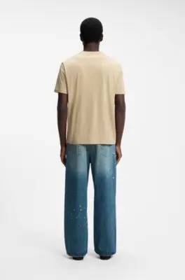Hugo Crew-neck T-shirt In Breathable Cotton