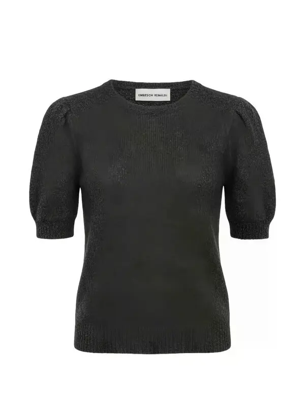 EMERSON RENALDI Puff-sleeve Cropped Top