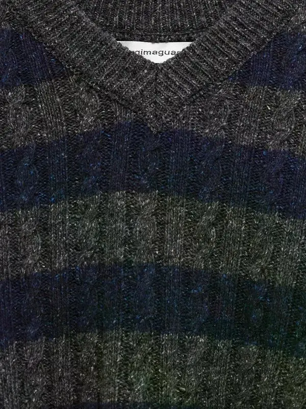 Gimaguas Martin Striped Cable-knit Jumper