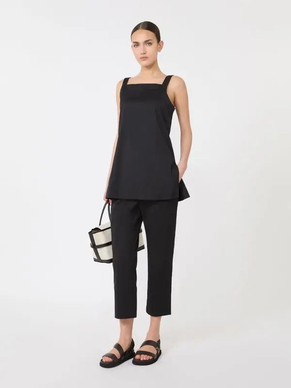 Max Mara Stretch Cotton Capri Trousers