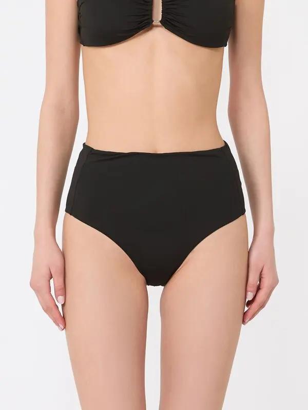 Max Mara High-waisted Jersey Bikini Bottom - Black