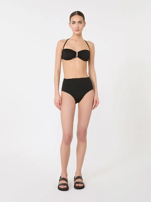Max Mara High-waisted Jersey Bikini Bottom - Black