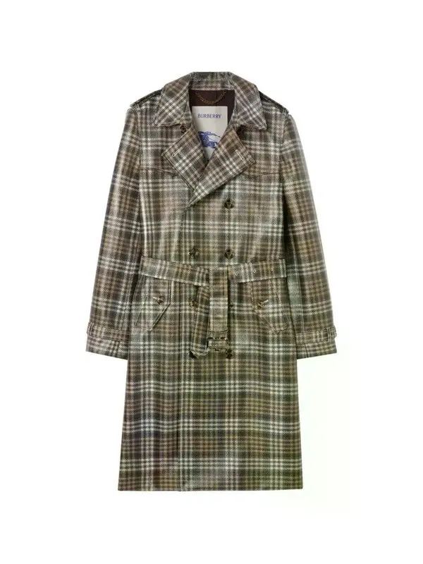 Burberry Checked Belted Trench Coat