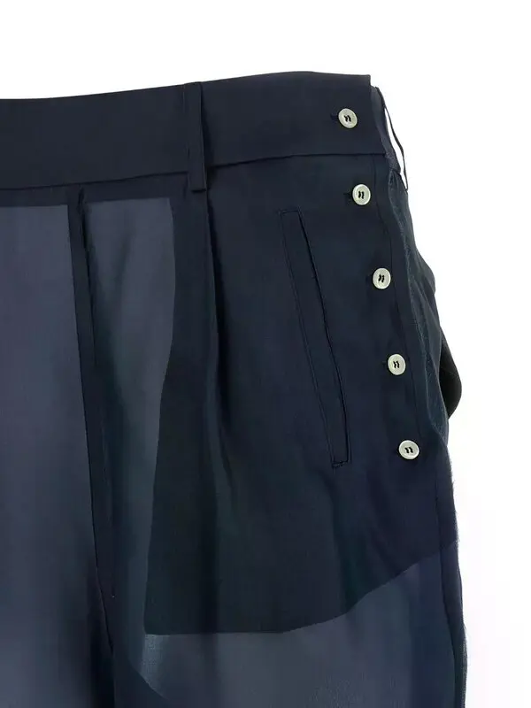 MAISON JEJIA Semi-transparent Trousers - Blue