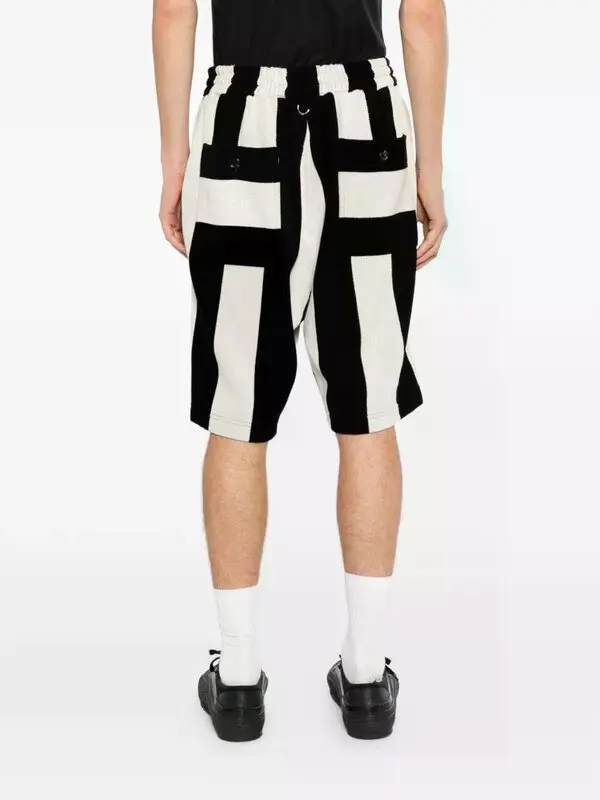 MASTERMIND WORLD Striped Skull-patch Shorts