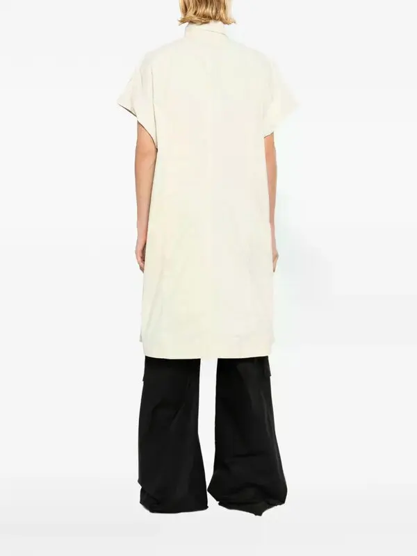 JULIUS Creased Short-sleeve Coat - Neutrals