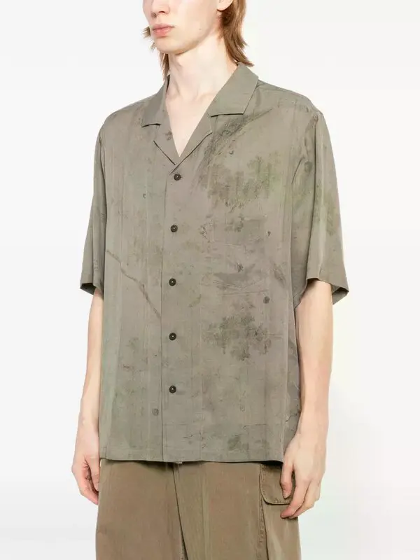 ZIGGY CHEN Faded-effect Short-sleeve Shirt