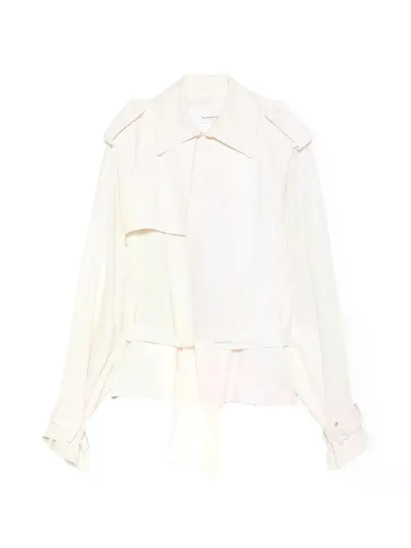 THE FRANKIE SHOP Elva Belted Trench Coat - Neutrals