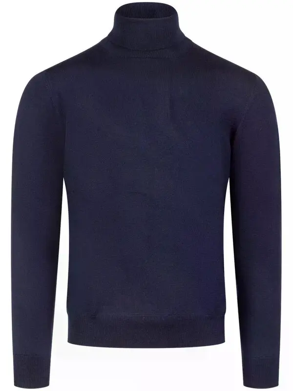BARBA NAPOLI Maglia Turtleneck Sweater - Blue