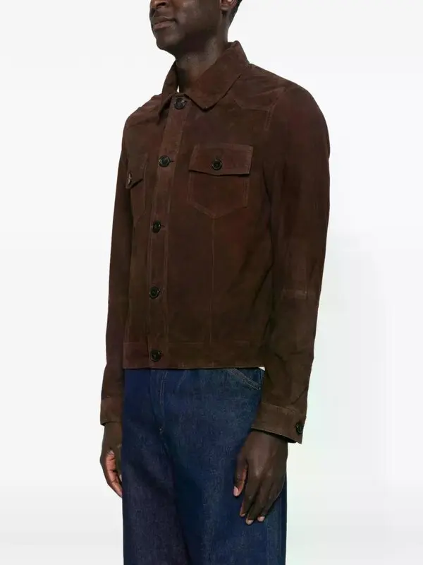 AMARANTO Suede Button-up Jacket