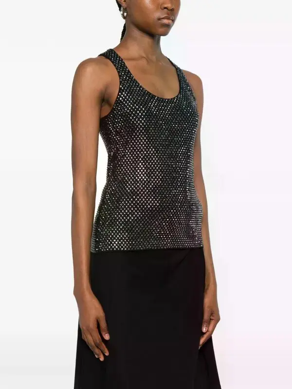 Giuseppe Di Morabito Crystal-embellished Ribbed-knit Top