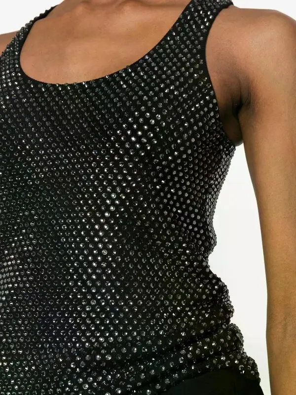 Giuseppe Di Morabito Crystal-embellished Ribbed-knit Top