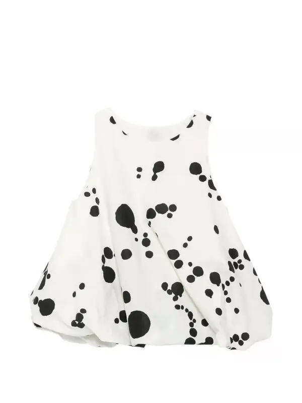 Apuntob Bubble-hem Sleeveless Blouse
