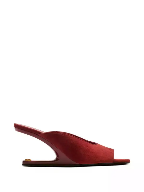 Balmain Suede Mule Sandals