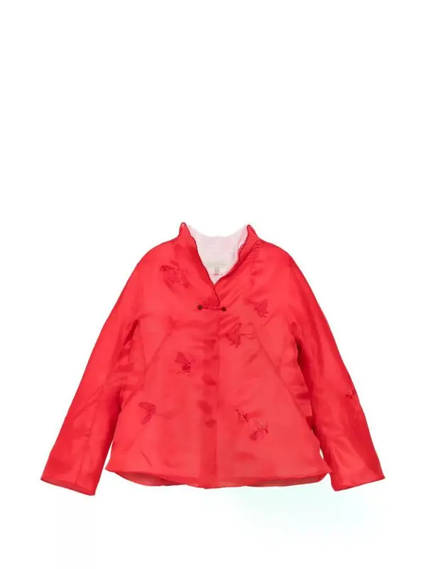 Shiatzy Chen Organza Embroidered Jacket Set - Red