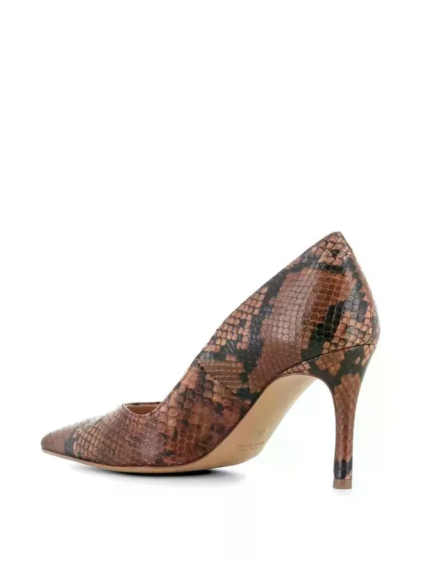 TASSINARI Jarina Snake-effect Pointed-toe Pumps - Brown