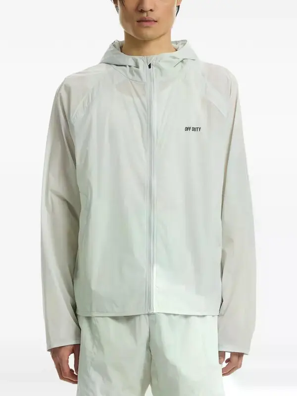 OFF DUTY Logo-print Hooded Jacket - Grey