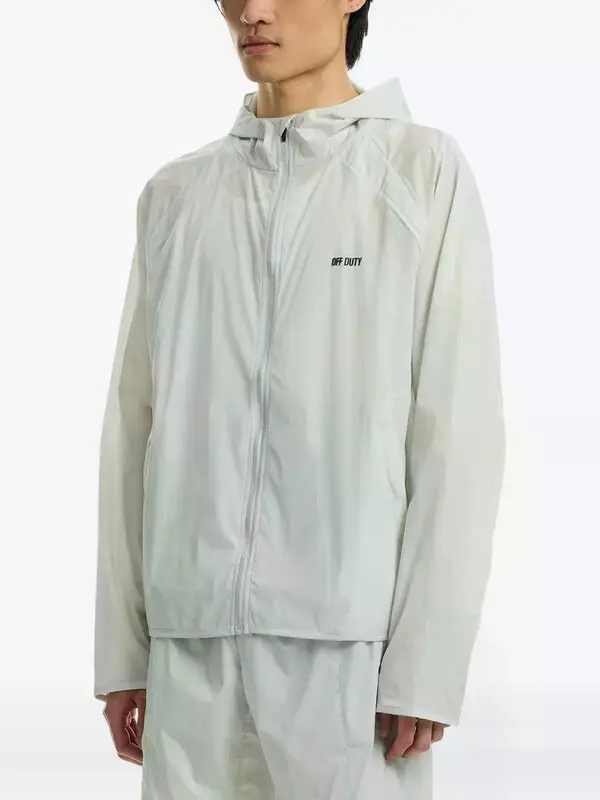 OFF DUTY Logo-print Hooded Jacket - Grey