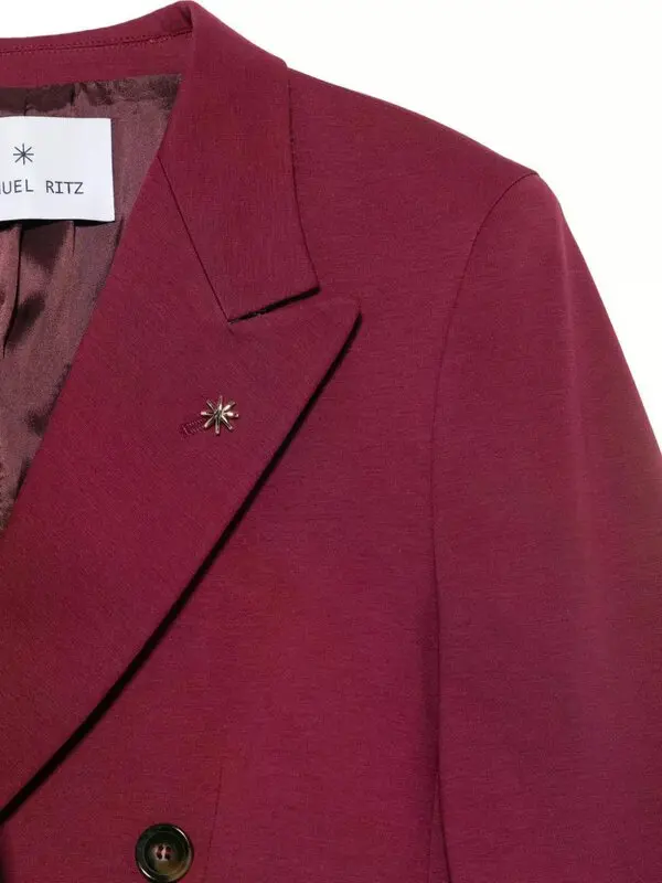 MANUEL RITZ Double-breasted Jacket With Peak Lapels - Red