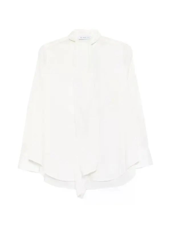 MANUEL RITZ Long-sleeve Pussy-bow Shirt