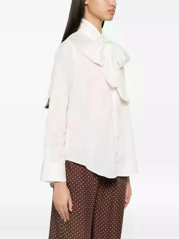 MANUEL RITZ Long-sleeve Pussy-bow Shirt