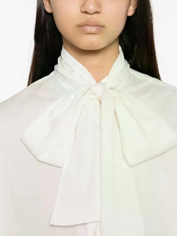 MANUEL RITZ Long-sleeve Pussy-bow Shirt