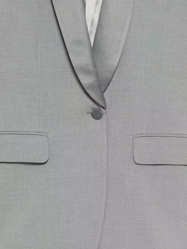 MANUEL RITZ Satin Lapel Single-button Blazer