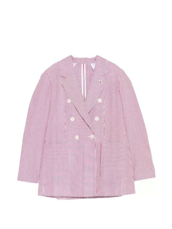 MANUEL RITZ Striped Double-breasted Jacket - Red