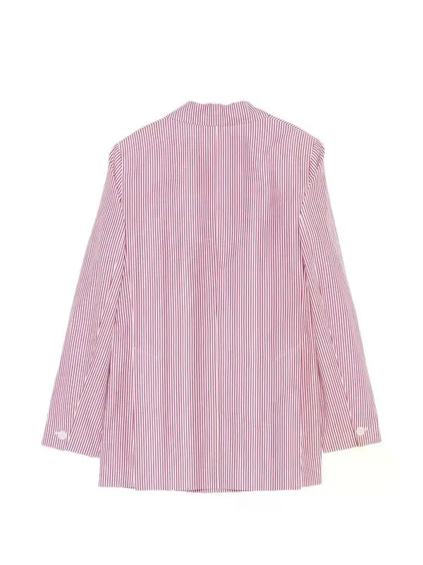 MANUEL RITZ Striped Double-breasted Jacket - Red