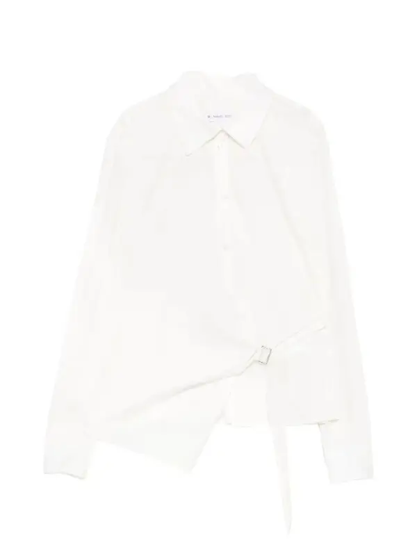 MANUEL RITZ Wrap-design Long-sleeve Shirt - Black